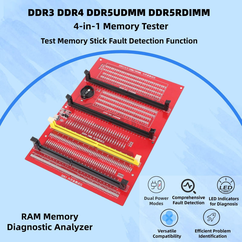 Memory Tester, Memory Diagnostic Analyzer, 4 in 1 Desktop DDR3 DDR4 DD ...