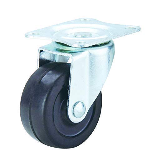 HOWDIA 8 Pack 1-inch Dia Swivel Rubber Single Wheel Caster Wheels with ...