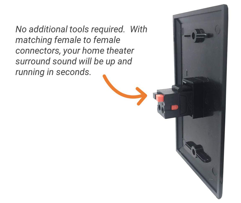 diyTech Speaker Keystone Jack – Spring Loaded Speaker Jack for Keyston ...