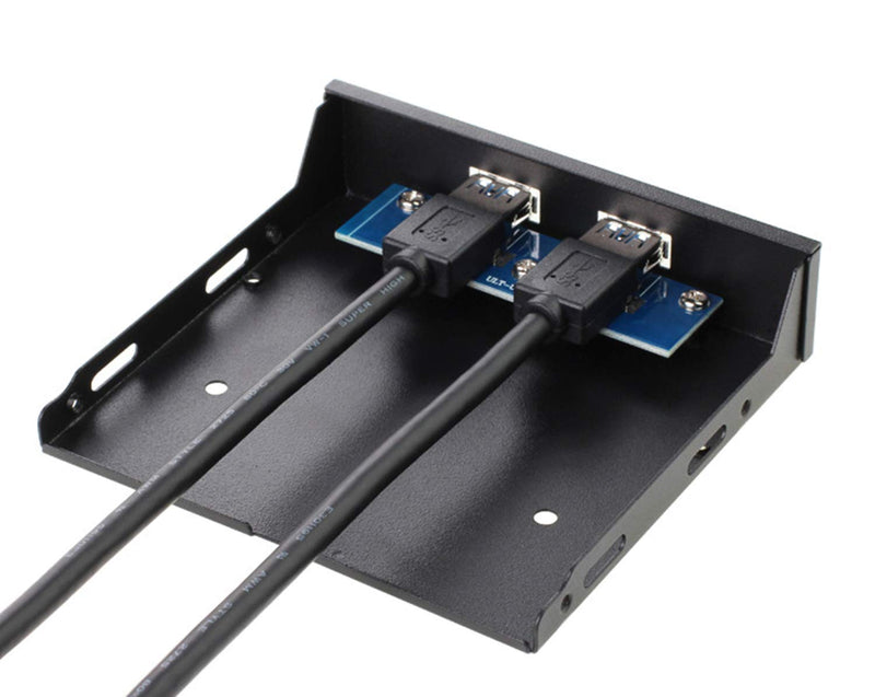 Excelity 2 Ports USB 3.0 Front Panel Floppy Disk Bay 20 Pin Hub Bracke ...