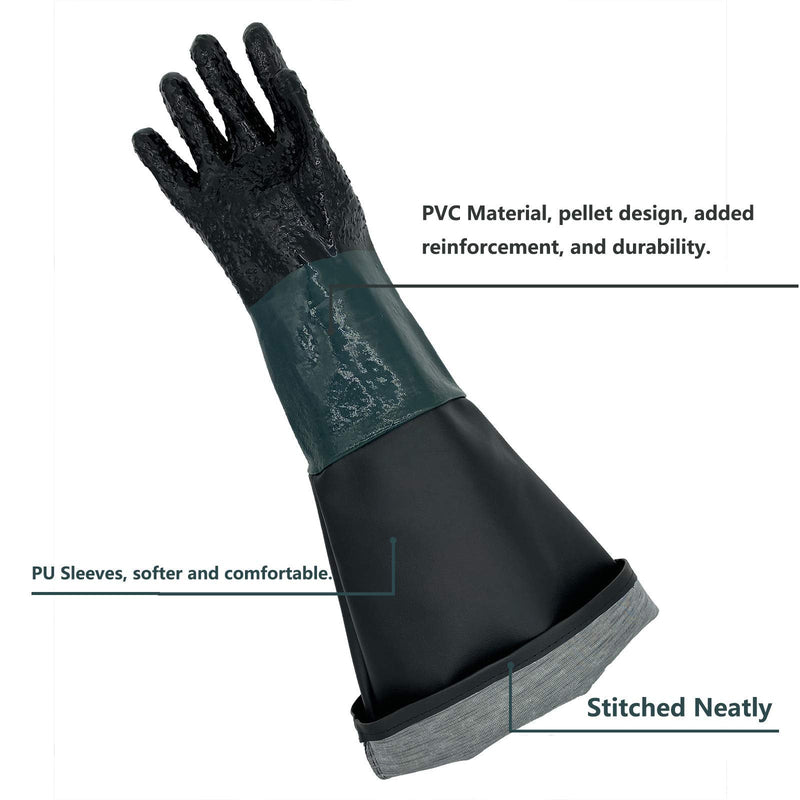 Rubber Sandblaster Gloves for Abrasive Blasting be Used on Sandblast C ...
