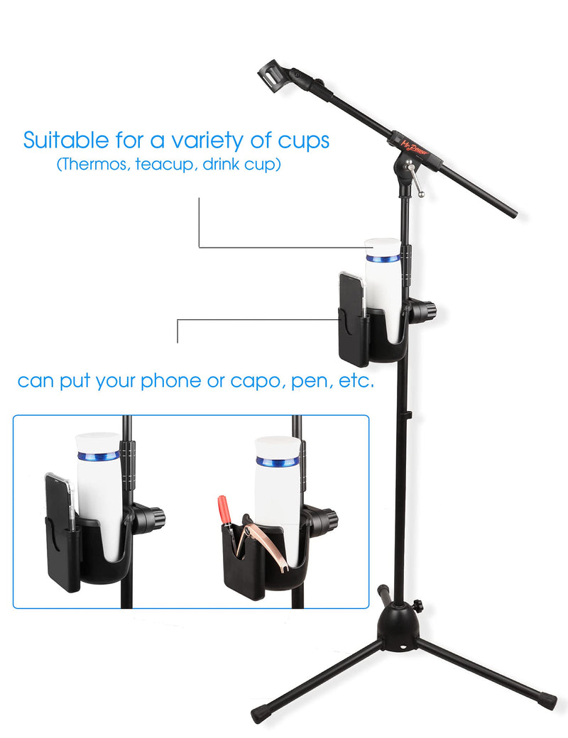 Mr.Power Mic Stand Cup Holder with Phone Holder, Universal 2-in-1 Bott ...