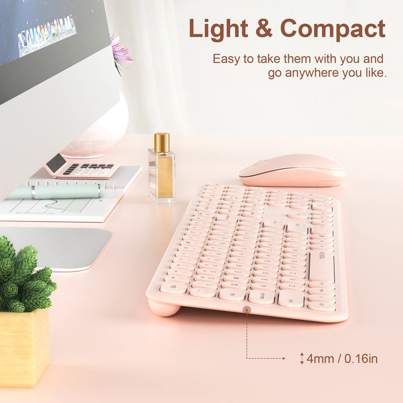 Mobifice Cute Keyboard and Mouse Wireless for PC Computer/Laptop/Windo ...