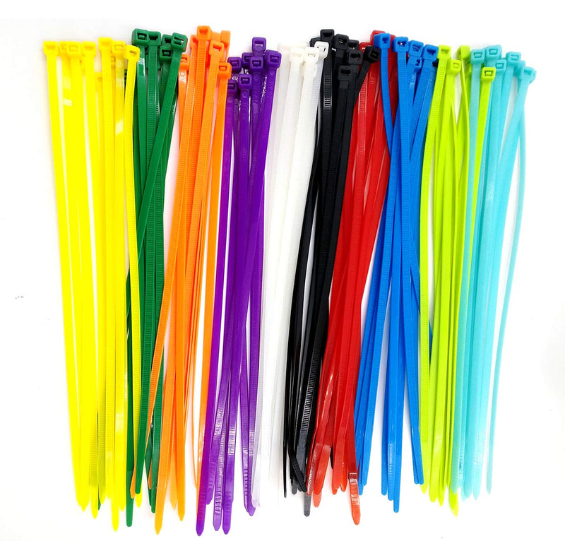 Nylon Cable Ties Heavy Duty Zip Ties with Self-Locking 10 Colors on ...
